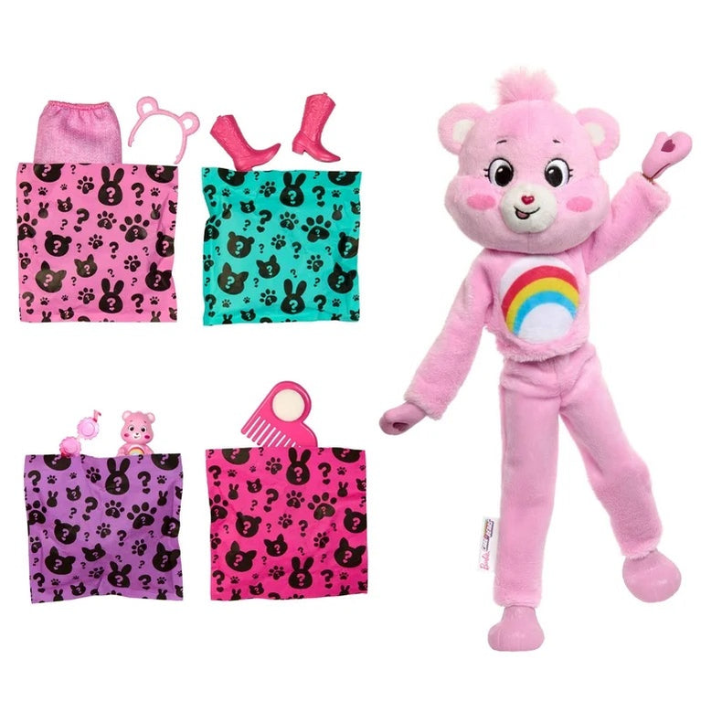 Barbie Cutie Reveal Care Bears Series Doll with Cheer Bear Costume ...