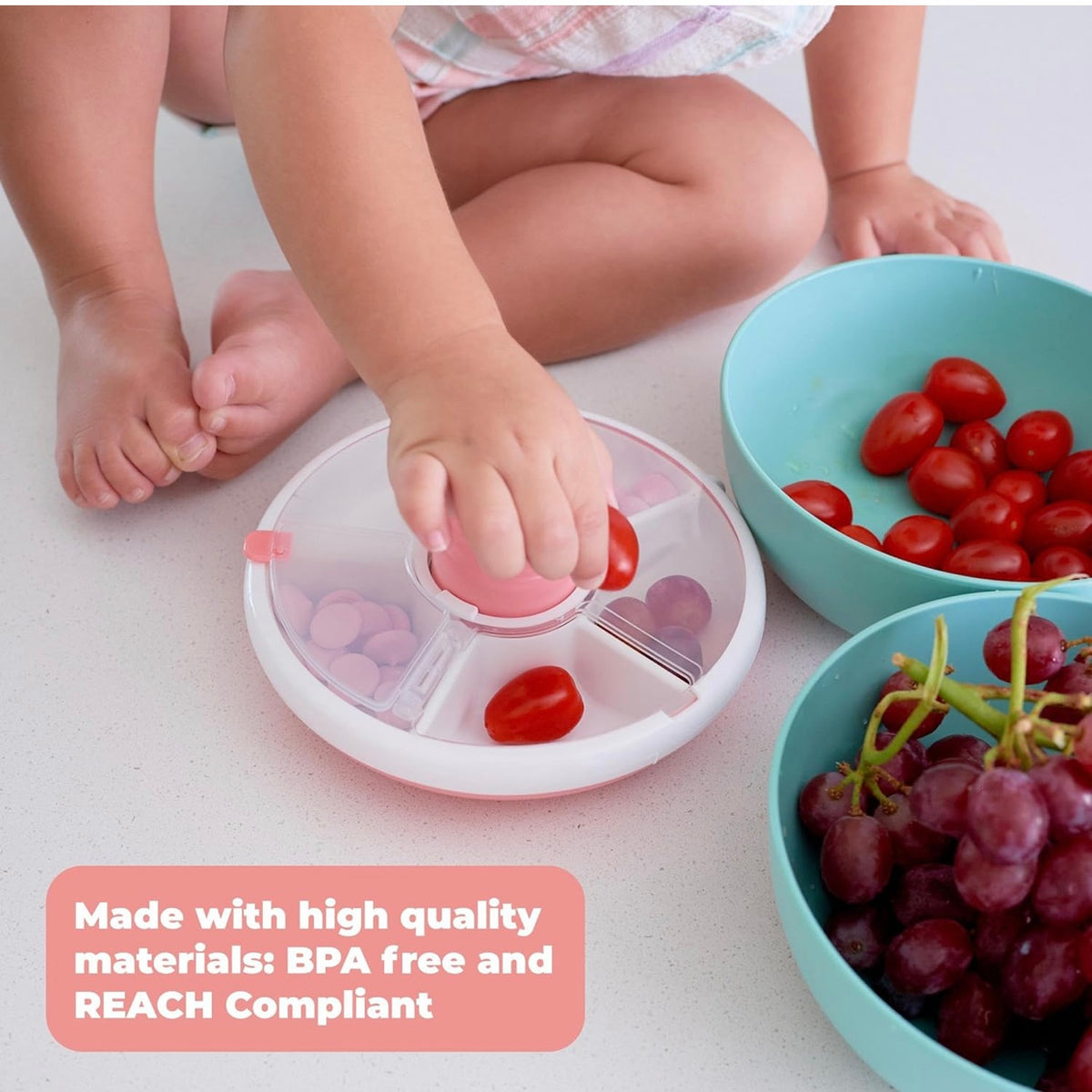 GoBe Kids Original Snack Spinner - Coral (No Tag Holder) | Kidstationph