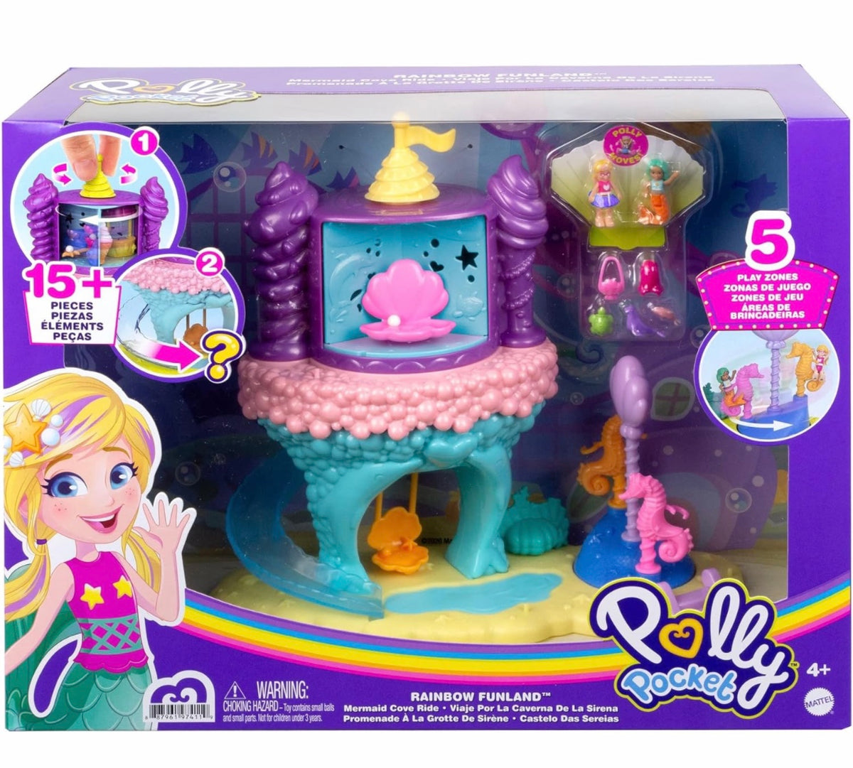 Polly Pocket Rainbow Funland Mermaid Cove Ride | Kidstationph