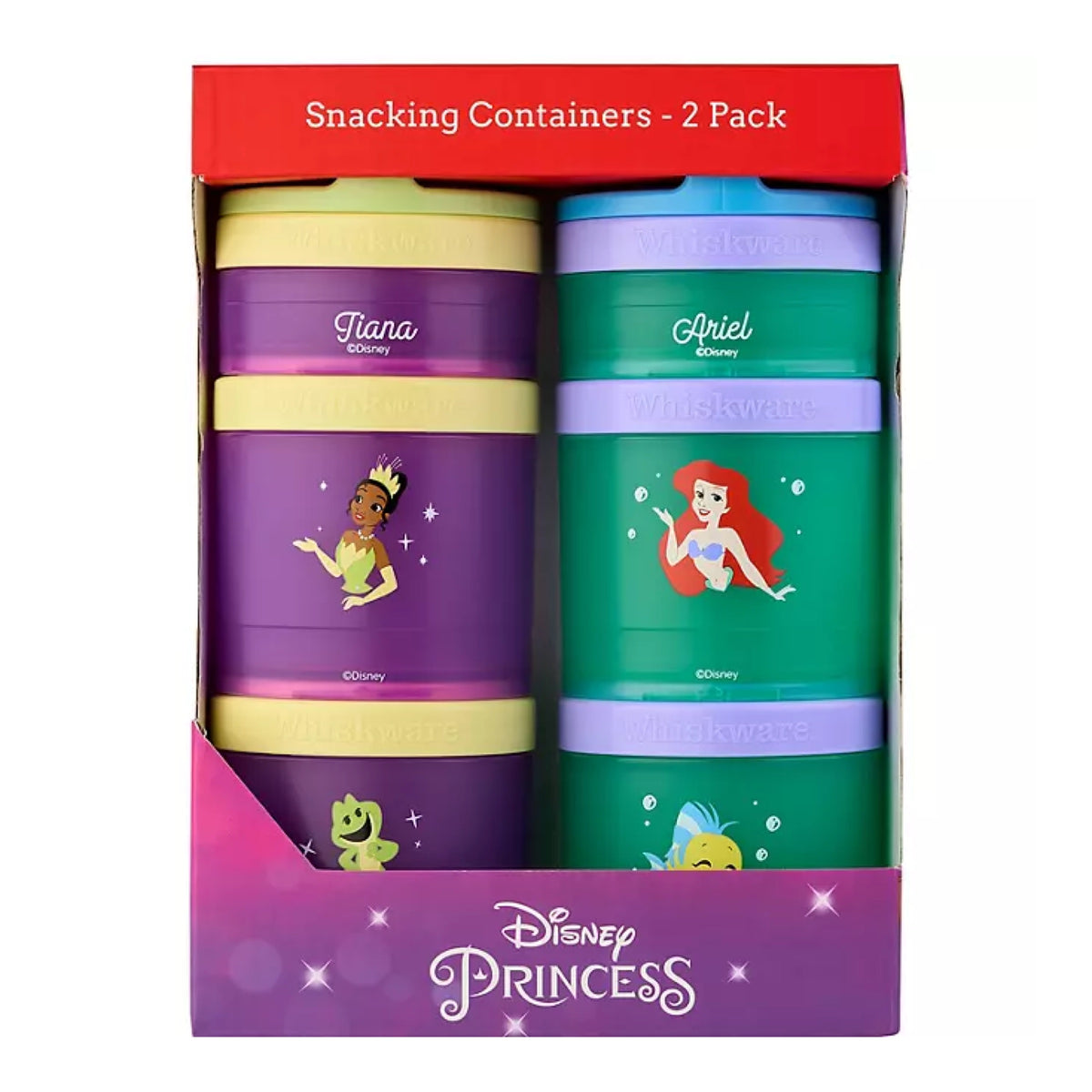 Whiskware x Disney Princess Combo Snack Containers 2Pack(Tiana&Ariel ...